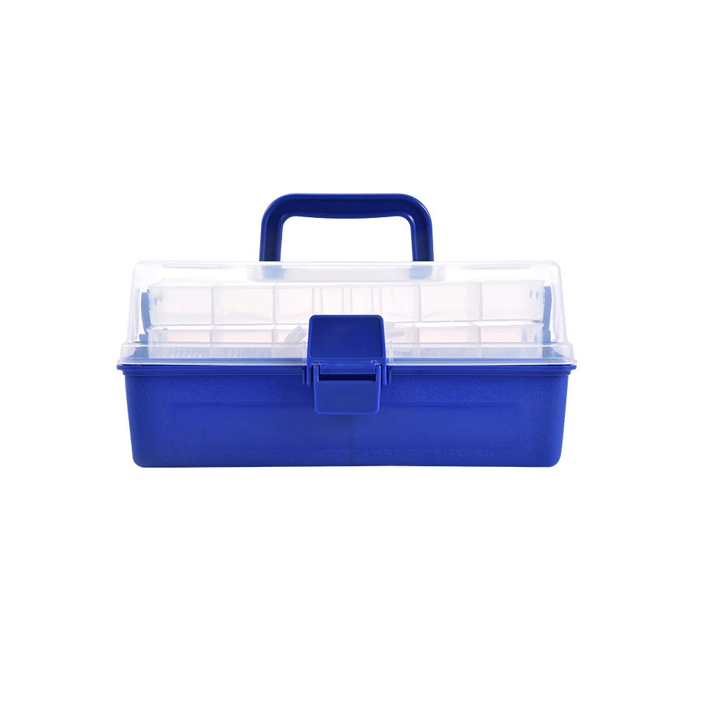 Fishing Tackle Box, Fishing Lures Baits Tackle Box and Lure Kit Portable Organizer with 3 Layers Dividers Large capacity Tool for Lures Hooks