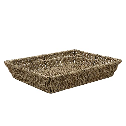 JVL Seagrass Rectangular Storage Tray