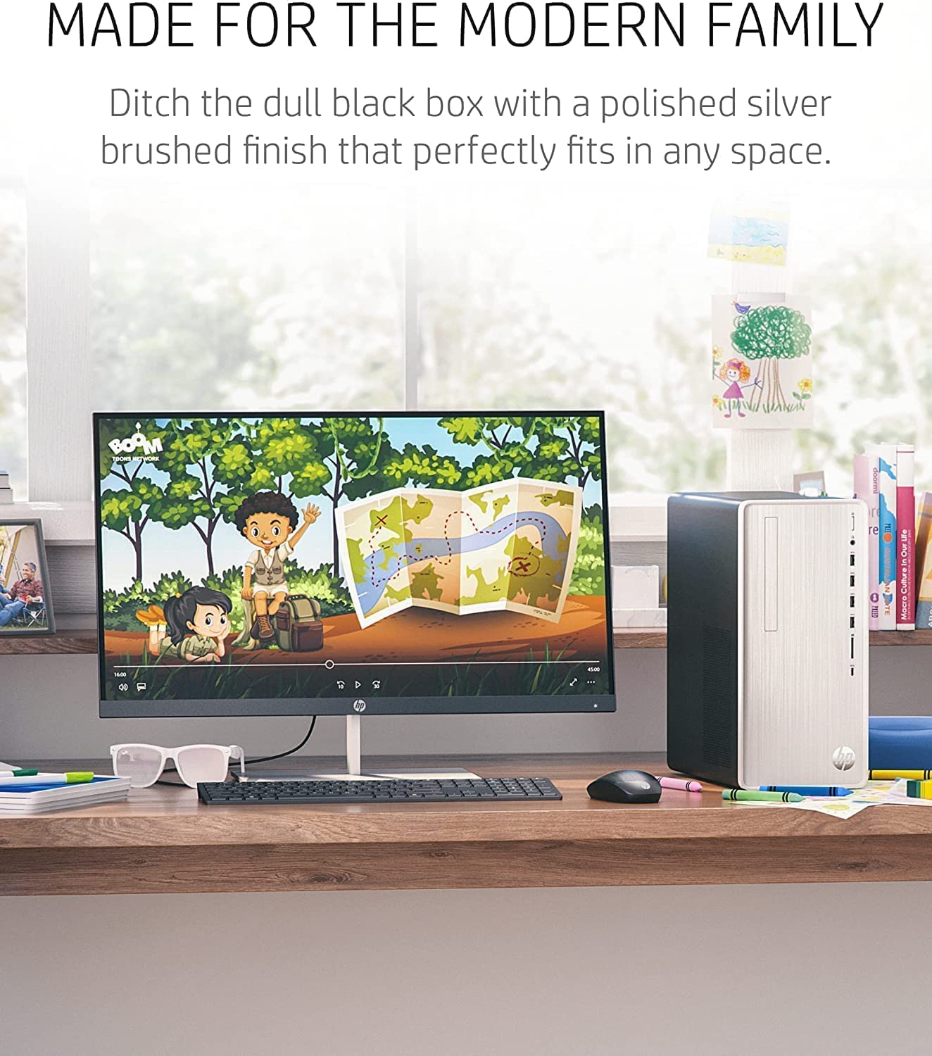 HP Pavilion Desktop PC, AMD Ryzen 5 5600G 6-Core up to 4.40 GHz, 16GB RAM, 1TB SSD, Windows 11 Pro,Wi-Fi 5,Wired Keyboard and Mouse Combo, Pre-Built PC Tower