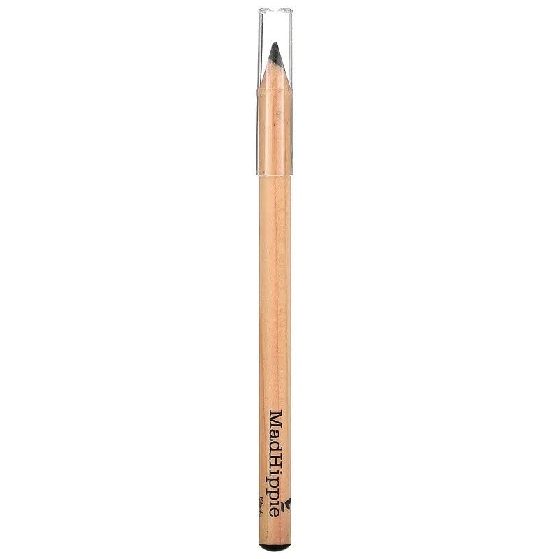 Mad Hippie Natural Makeup, Eye Pencil, Eyeliner, Eyebrow Pencil, Vegan Makeup, Easy to Apply, Soft & Blendable, Smudge or Define, Mineral Pigments, Black, .04 Oz