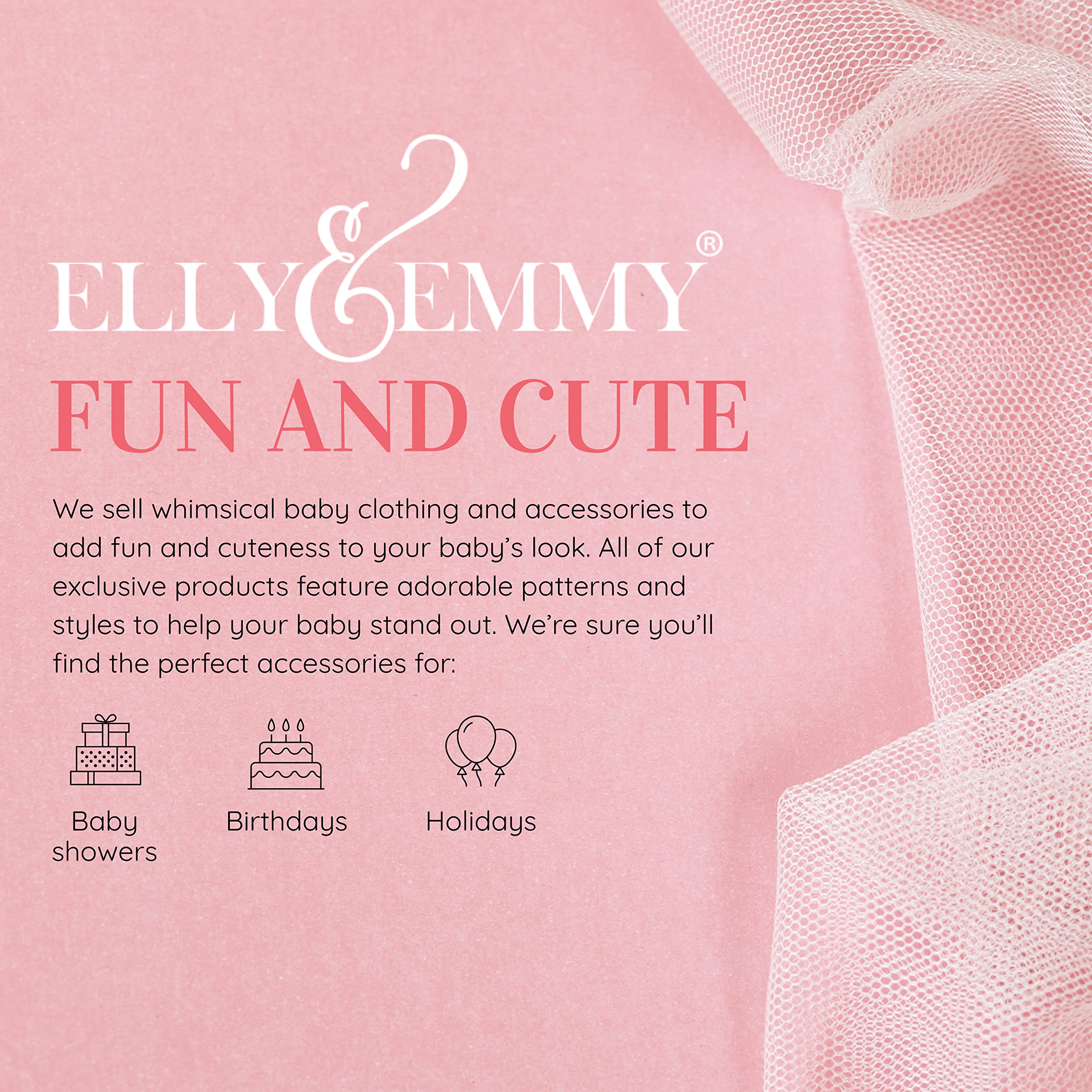 Elly & Emmy My First Headband Stand for Girls, Includes 5 Headbands, Pink with Floral Print