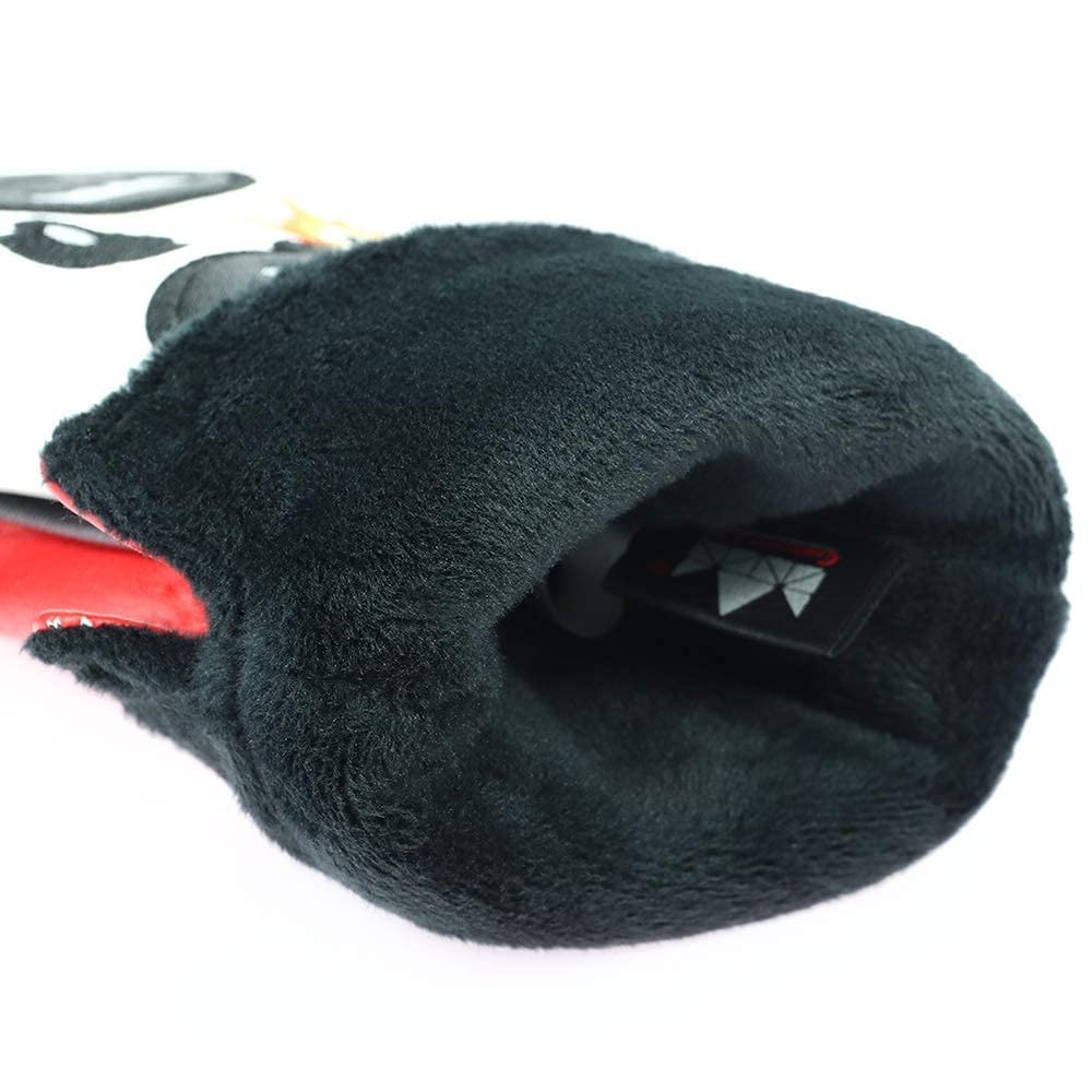 Funny Black Pumpkin Bomb Embroidery White and Red Blade Putter Headcover for Scorry Cameron