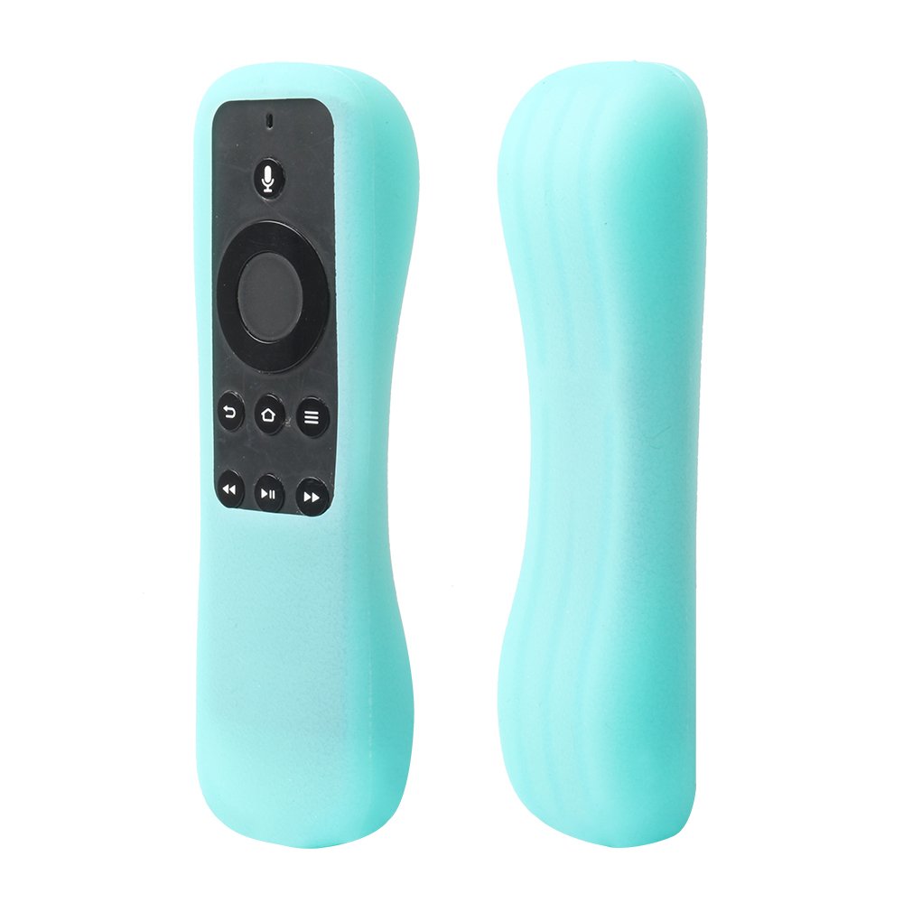 Fire TV Remote Case SIKAI Shockproof Anti-Lost Protective Silicone Cover for 5.9'' Amazon Fire TV and Fire TV Stick Remote with Alexa Voice Skin-Friendly with Remote Loop (Glow in Dark Blue)