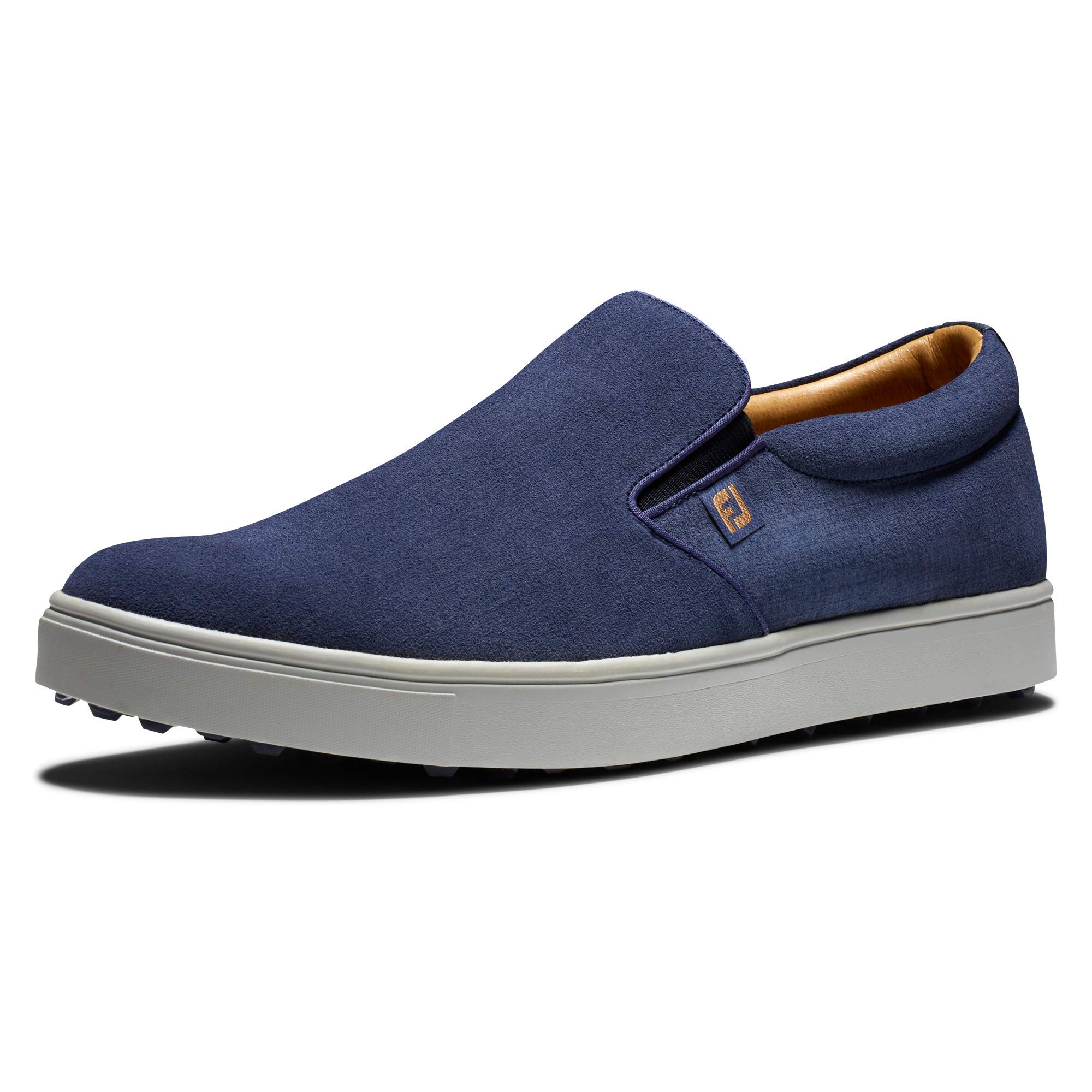 FootJoy Men's Club Casual Slip-On Golf Shoe, Navy/Blue, 9.5 Wide