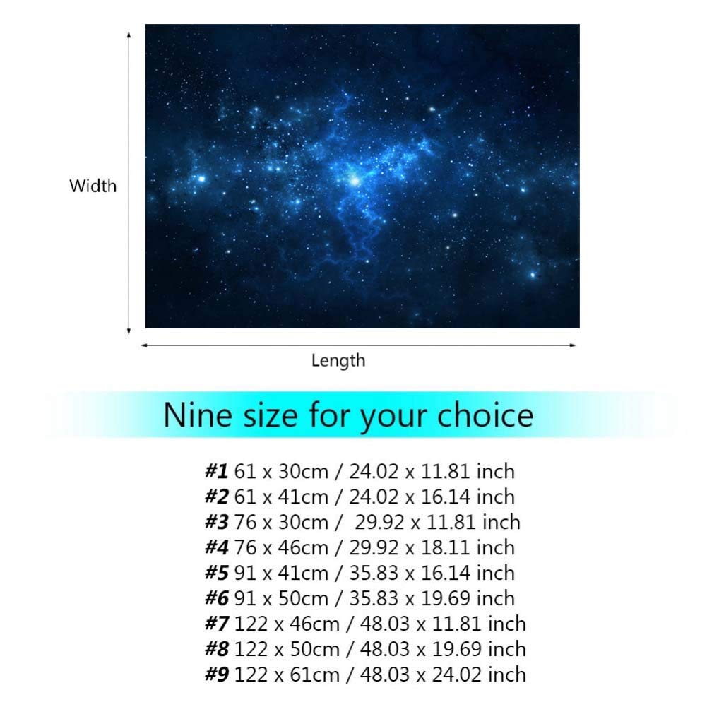 Fish Poster, black background for Decorative Painting 76*30cm Adhesive Sky Decor Paper Cling Decals Sticker(76*30cm) Aquarium Thickened PVC Starry Nebula Background Backdrop