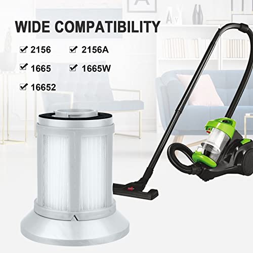 Sgizoku Replacement Filter for Bissell 2156A、1665、16652、1665W Zing Canister Vacuum Cleaner, Compare to Part 1613056 (2 Pack and 1 brush)