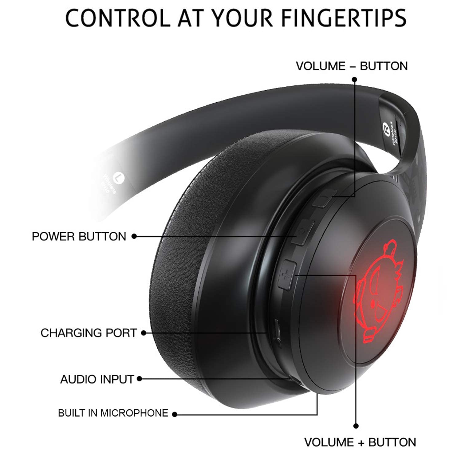 Dualpow Bluetooth 5.0 Headphones, Wireless Over Ear Gaming Homeschooling Headset 24Hrs Playtime Deep Bass Microphone for iPhone/Android/IPAD/Tablets/TV/PC & ONLY Wired for PS4/PS5,Switch,Xbox (an