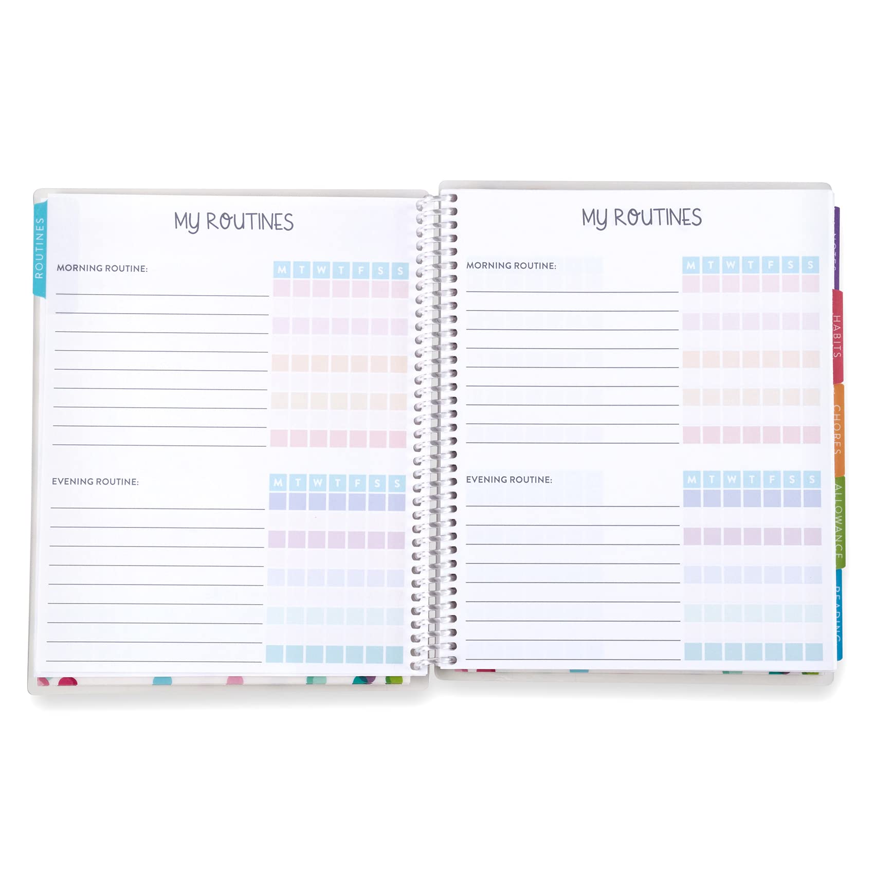 Erin Condren 7" x 9" Coiled Prompted Notebook - Kids Ultimate Checklist. 160 Perforated Pages of 80Lb Mohawk Paper. Age-Appropriate Trackers and Checklists with 6 Tabs