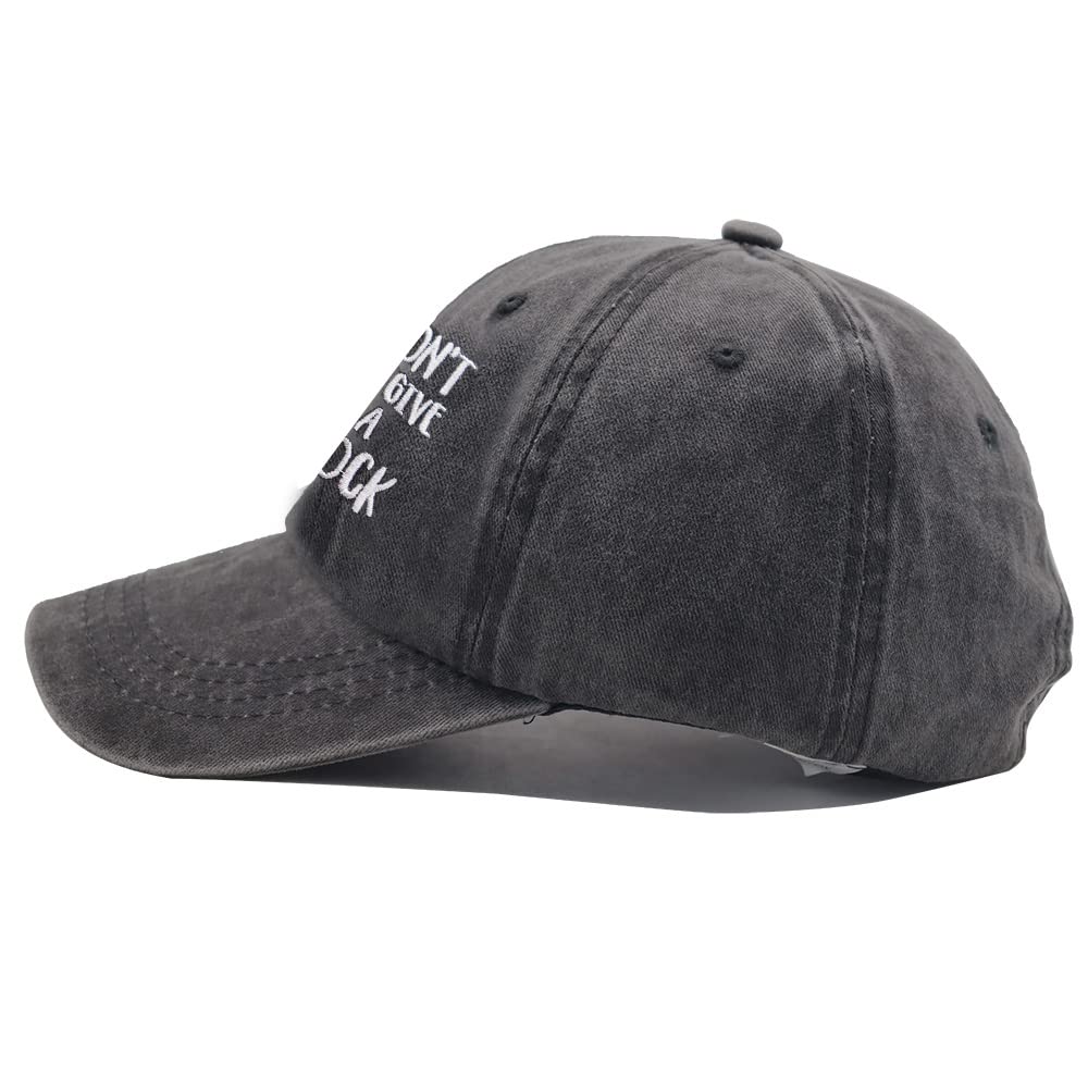 Funny Flamingo Hat, I Don't Give A Flock Baseball Cap Adjustable Embroidered Dad Denim Gifts for Men and Women