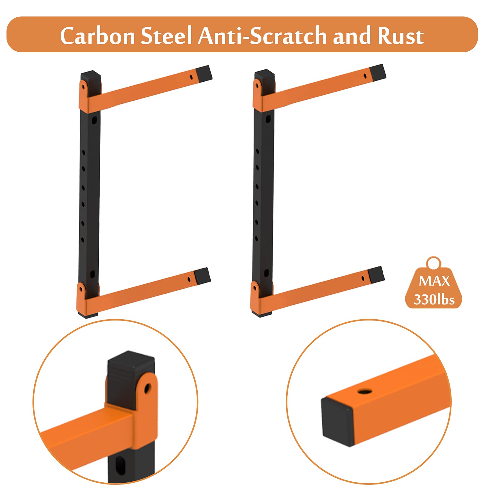 Foozet Wall Mount Paddle Board Racks, Surfboard Hanger Duty Steel, Adjustable Metal Paddleboard Home, Garage Organizer, Store & Display Up to 2 Surfboards, Snowboards, Longboards