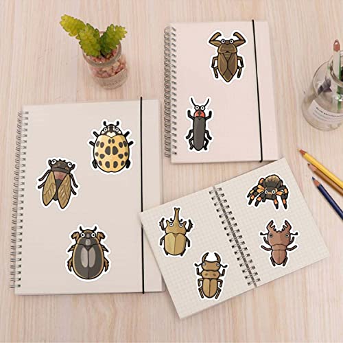 Realistic Bug Stickers for Kids, 40PCS/Pack Aesthetic Ladybug Stickers Vinyl Waterproof Insect Stickers for Water Bottles Laptop Skateboard Scrapbooking Computer Phone