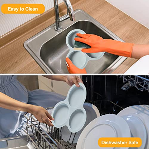Egg Mould For Air Fryer | Silicone Poached Egg Moulds | Multipurpose Cupcake Tray Egg Mould | Reusable Silicone Muffin Pans Egg Bite Molds Kitchen Gadgets For 6 QT-10 QT Air Fryer Accessories