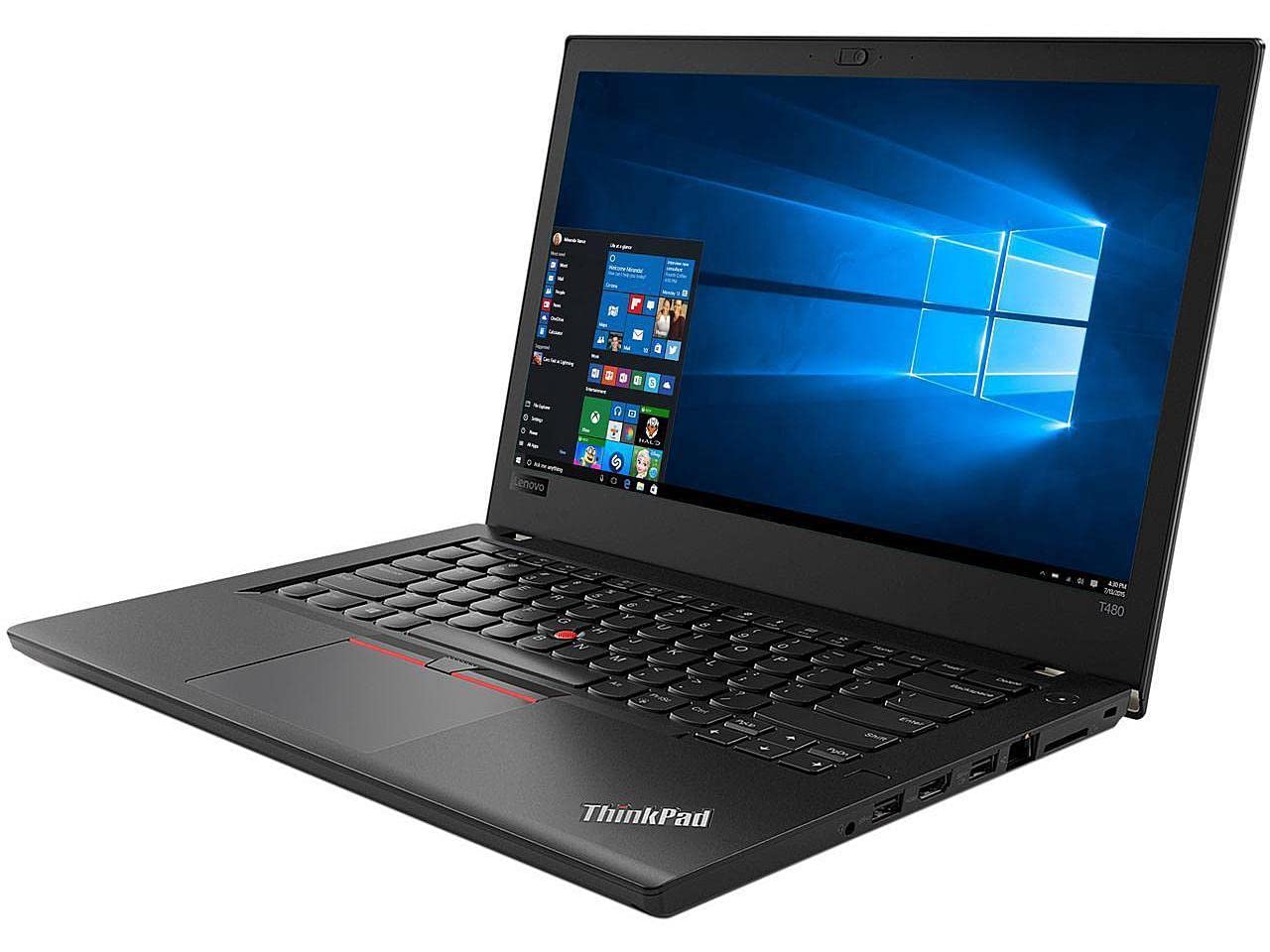 Lenovo ThinkPad T480 14" HD Business Laptop, Intel Core i5-8350U, 16GB DDR4 RAM, 960GB SSD, Fingerprint, Backlit Keyboard, CAM, Windows 10 Pro 64-bit (Renewed)