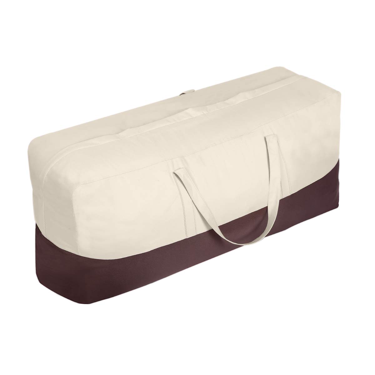 Vailge Outdoor Cushion Storage Bag Water-Resistant Patio Cushion Cover Storage Bag,Dustproof Christmas Tree Storage Bag Rectangular Patio Storage Bag for Outdoor Cushions - Standard,Beige & Brown