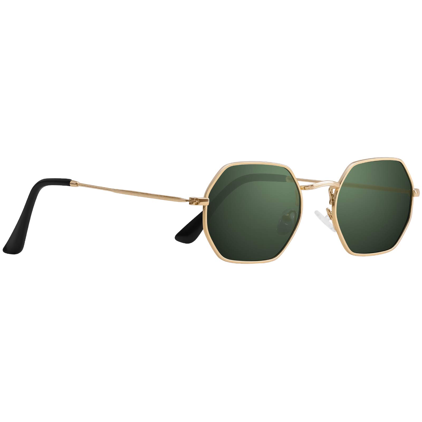 GRFISIA Small Round Polarized Sunglasses Women and Men Vintage Hexagon Square Sun glasses UV400 Protection