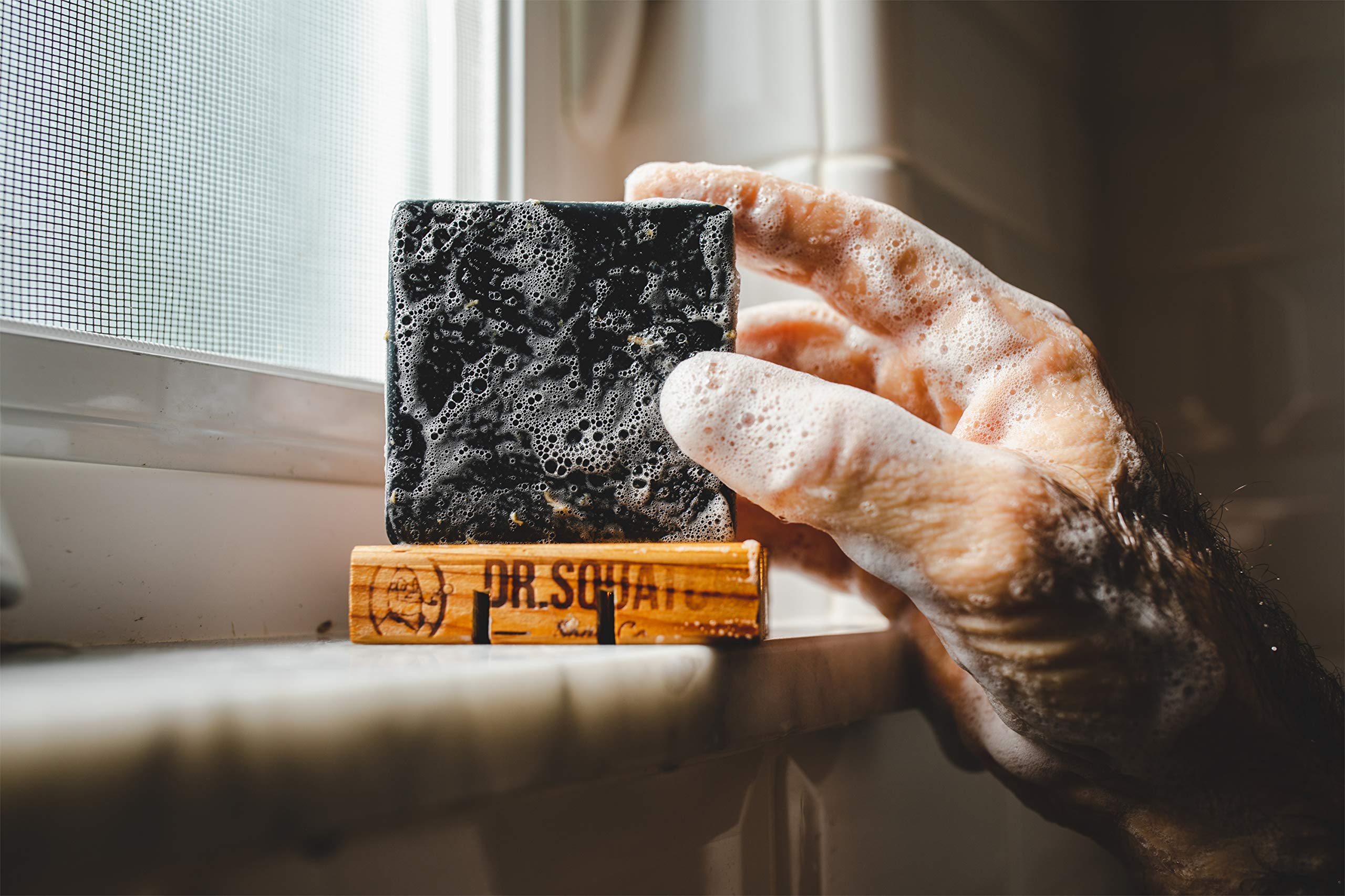 Dr. Squatch Pine Tar Soap 4-Pack Bundle β Bar Soap for Men with Natural Woodsy Scent and Skin Exfoliating Scrub β Handmade with Pine, Coconut, Olive Organic Oils in USA (4 Bar Set)