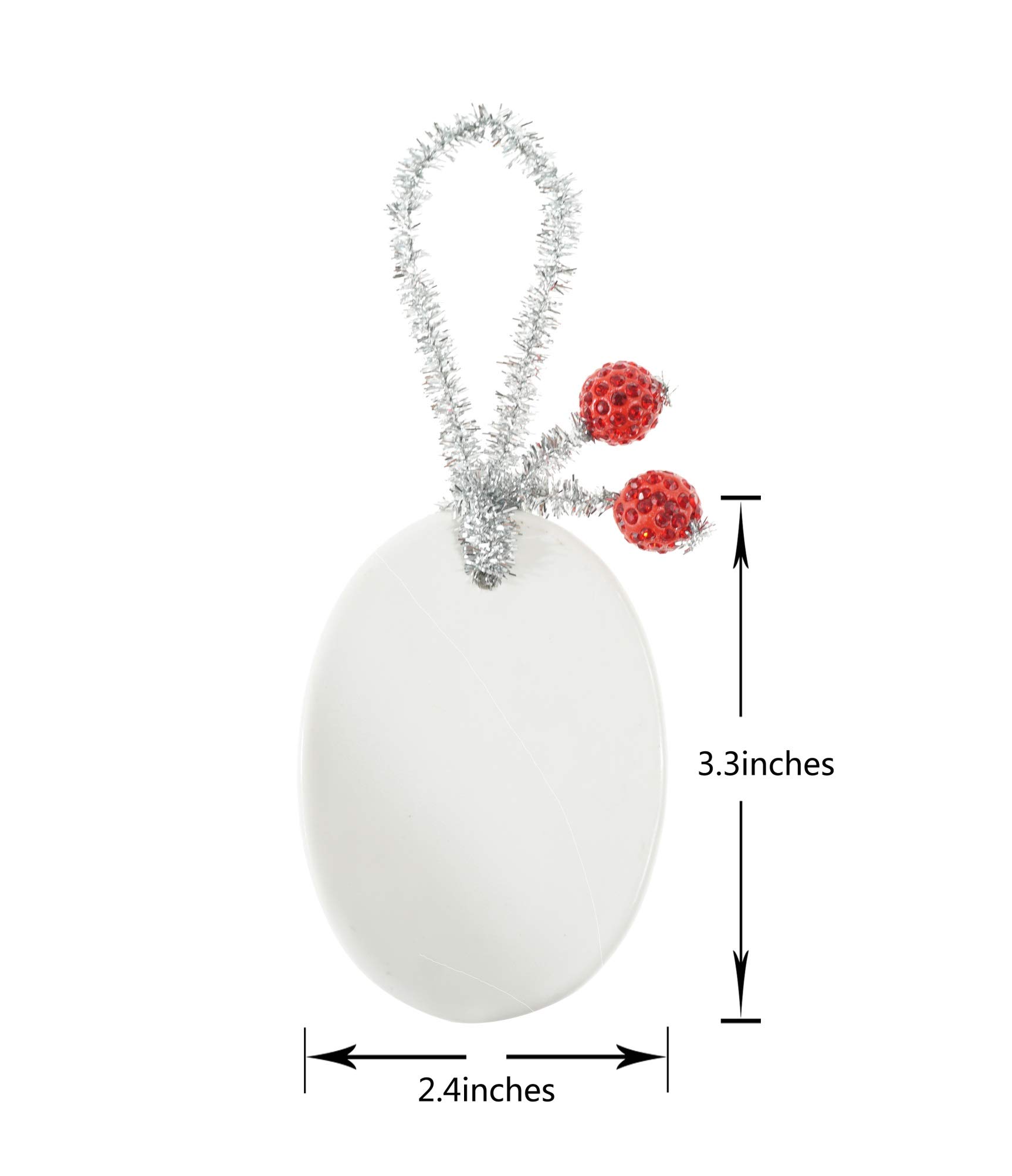 FQJNS Custom Fashion Personalized Oval Porcelain Ornaments Christmas Ornaments Home Decoration (Cute Elephant Pattern)