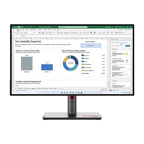Lenovo ThinkVision P27q-30 27" Monitor 2560 x 1440 60 Hz 6 ms 350 nits (Renewed)