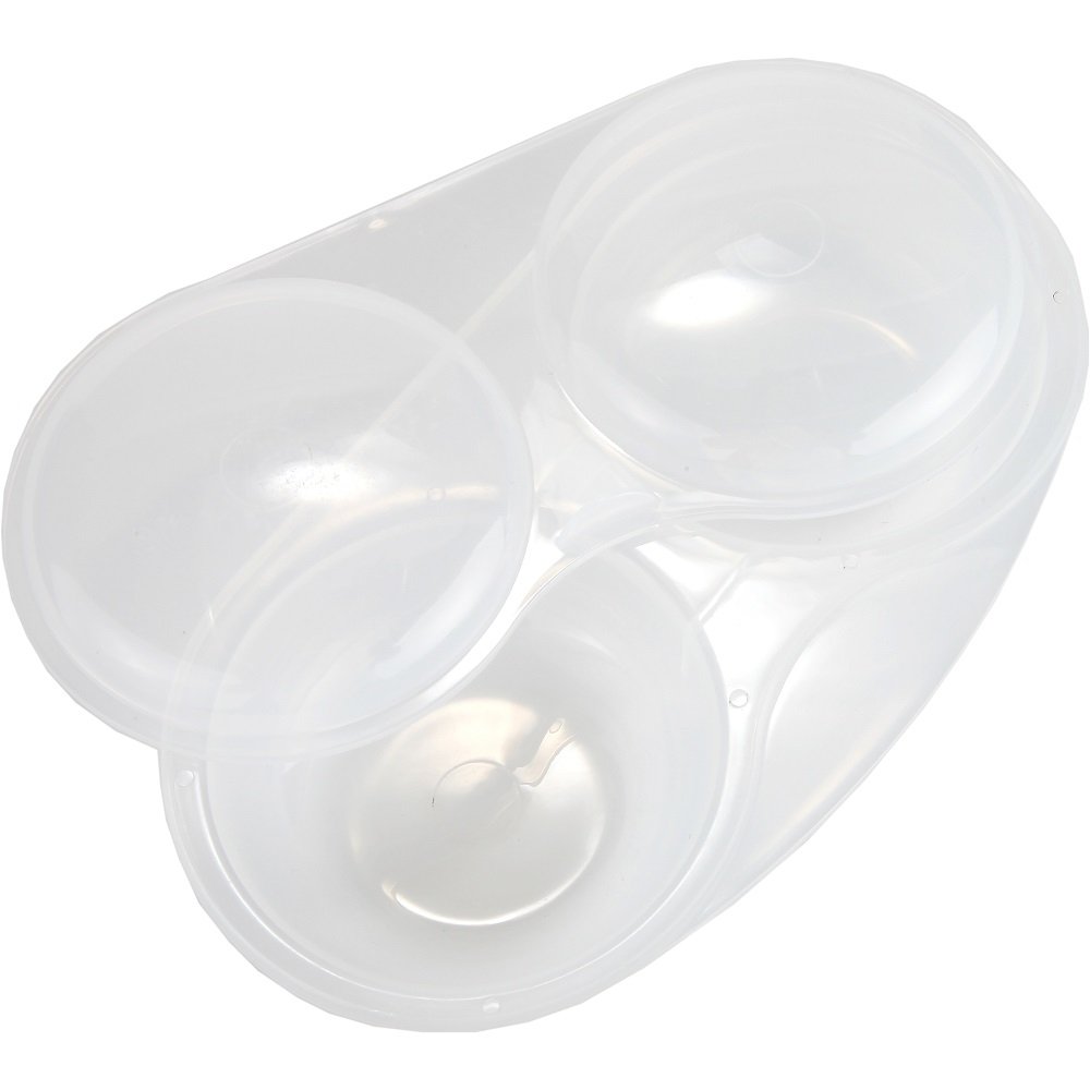 Home-X - Microwave Egg Poacher, Easy-To-Use Dishwasher-Safe Poached Egg Maker for Fast, Low-Calorie Breakfasts, Lunches and Dinner, Cooks Two Eggs at Once
