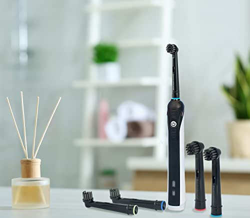 Eco Friendly Replacement Toothbrush Heads by Envirodental - Fully Recyclable Pack of 8 Brushes - with Activated Charcoal Bristles - for Electric Toothbrushes