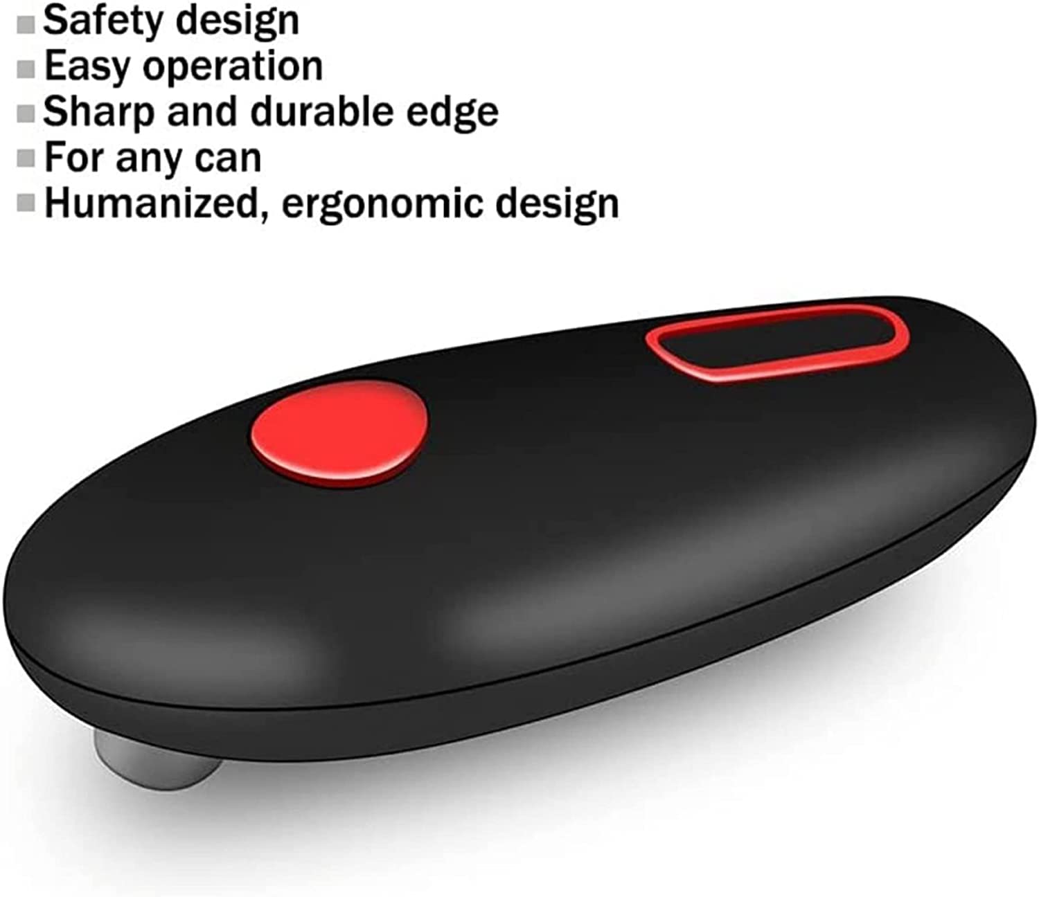 Egypticana Electric Can Opener with One-Touch On & Off Automatic for Any Size Smooth Edge Battery Operated for Kitchen Safety BPA Free Cordless