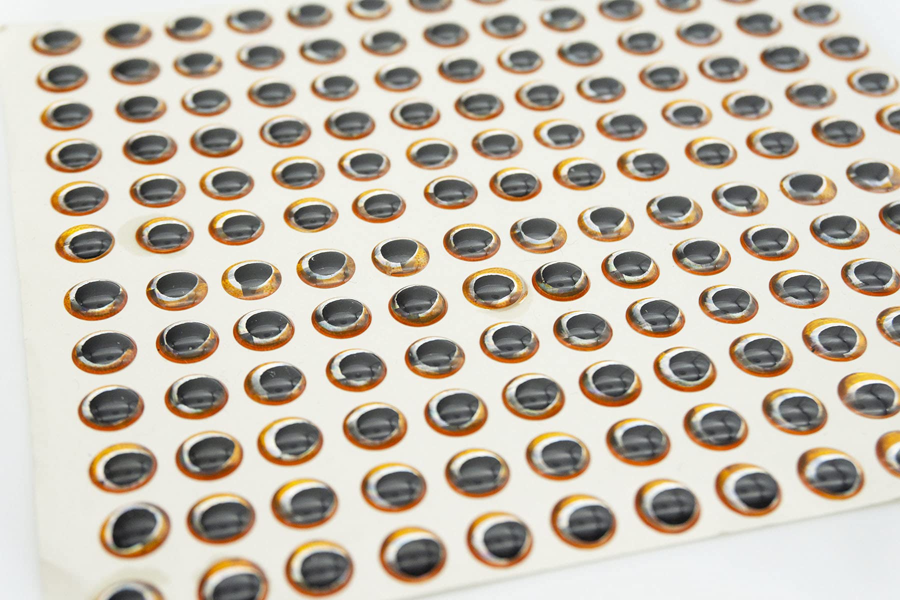 Fishing Lure 3D Gold/Silver Lure Eyes Simulation Making Fly Tying Fake Fish Eyes Saltwater DIY Lifelike Realistic Artificial Holographic Fake Eyes 7MM-330PCS