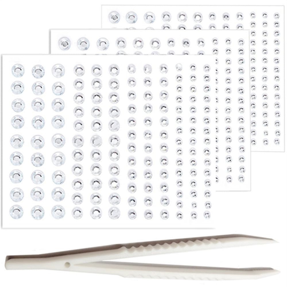 Go Ho 423 Pieces Self Adhesive Face/Hair Gems Rhinestones,Eye Gems Diamonds Crystals Hair Jewels Stick on,Face Jewels Singer Concerts Festival Rave Accessories,Nails Rhinestones
