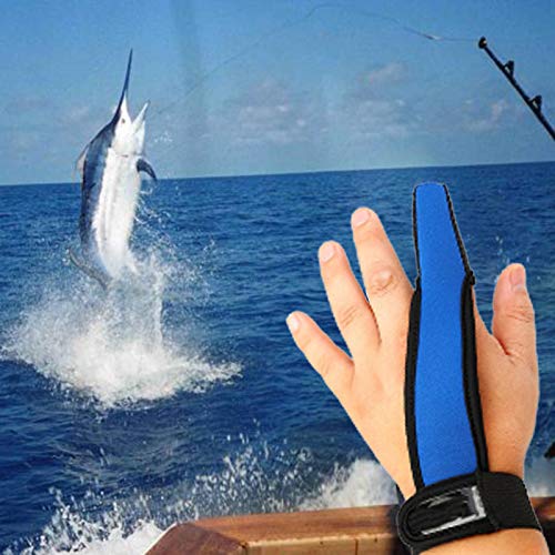Fishing Single Finger Glove, 1Pc Fishermen Single Finger Protector Non-Slip Cover Fishing Glove Accessory - Blue