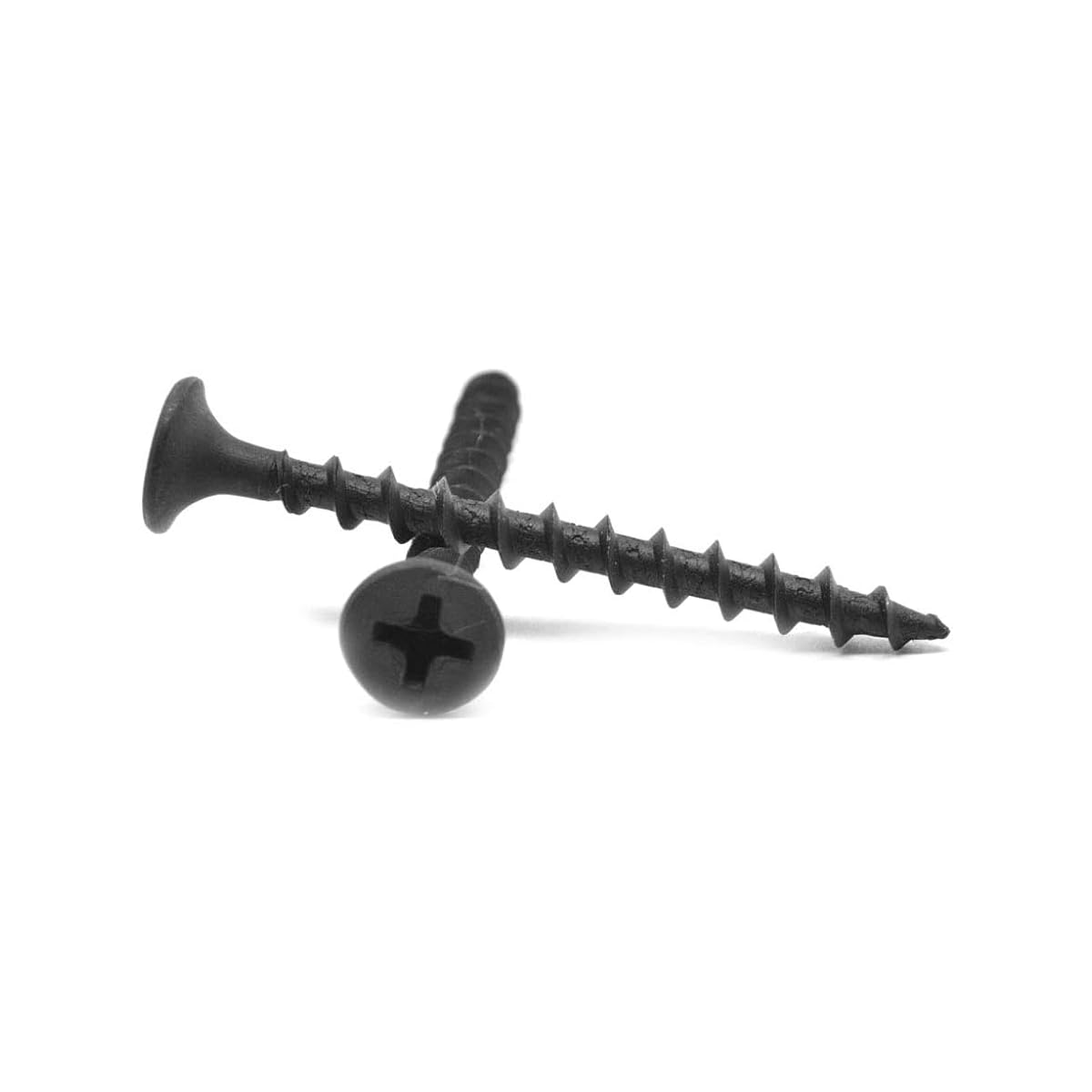 GATASCREWS Drywall Screw Wood #6 x 1.1/2'' Coarse Thread Sharp Point Drive #2 Phillips Bugle Head, Black, Ideal Screw for Drywall Sheetrock, Wood and More, 1 1/2 Inch, 144 Pack