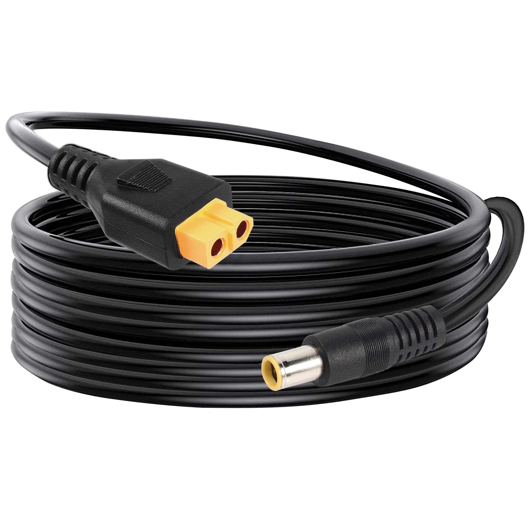 GELRHONR DC 8mm to XT60 Solar Panel Adapter Power Cable,14AWG DC7909 to XT60 Connector Jack Cable for Solar Generator Portable Power Station 1M (Balck - 1M - XT60 Female to DC7909 Male)
