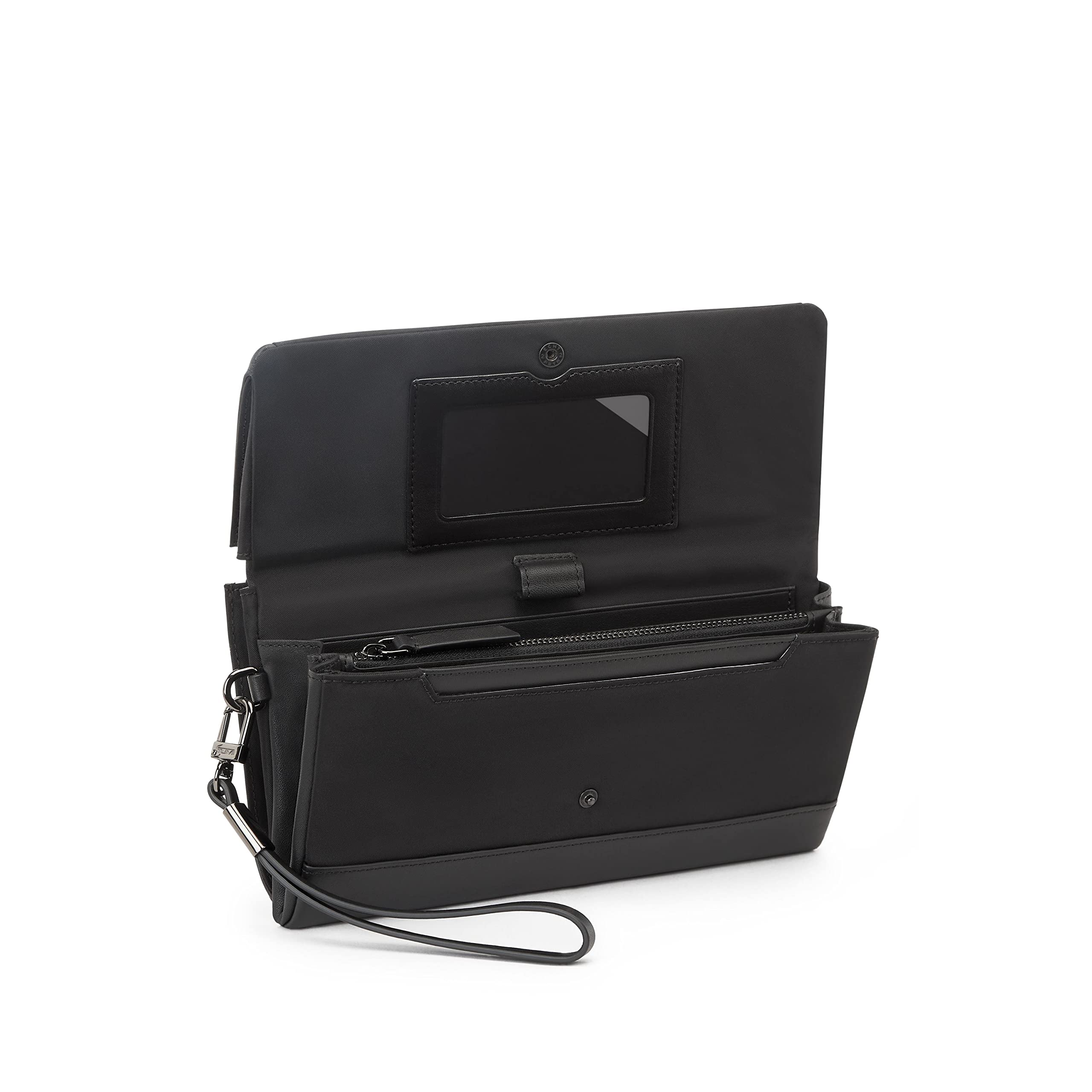 TUMI Voyageur Travel Wallet - Premium Women's Travel Wallet - Stain & Water Resistant - Black & Gunmetal Hardware