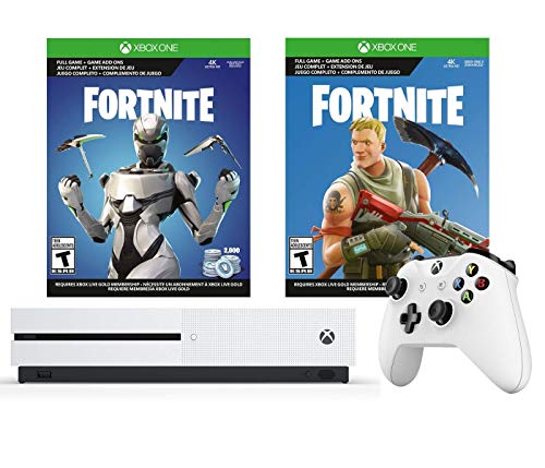 Microsoft Xbox One S Fortnite Eon Cosmetic Epic Bundle: Fortnite Battle Royale, Eon Cosmetic, 2,000 V-Bucks and Xbox One S 1TB Gaming Console with 4K Blu-Ray Player