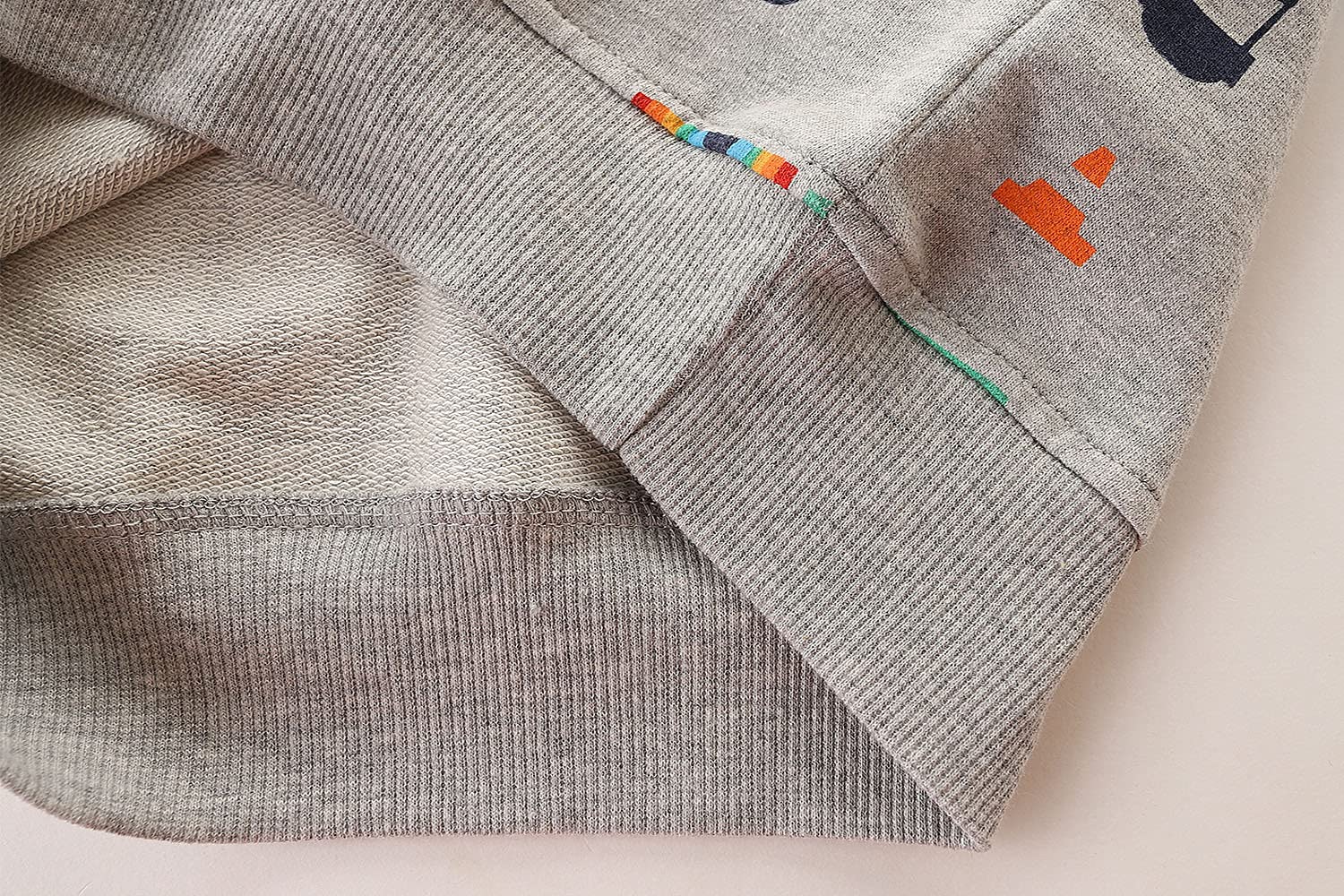 Funnymore Baby Boy's Crewneck Sweatshirt Clothes,Long Sleeve Shirt Top Outfits Grey Excavator 2t