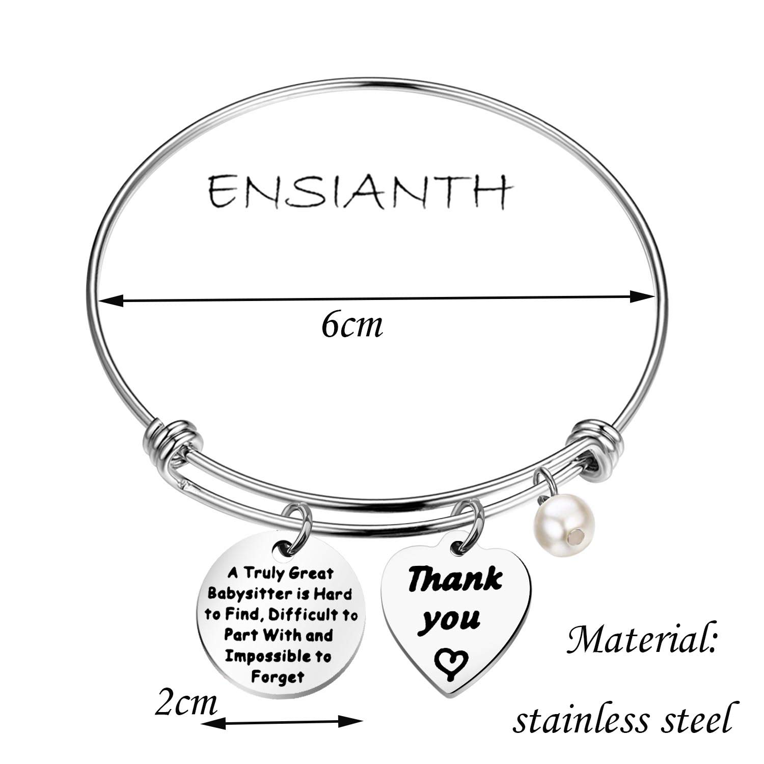 ENSIANTH Babysitter Gift Thank You Gift for Babysitter (Babysitter Bracelet)