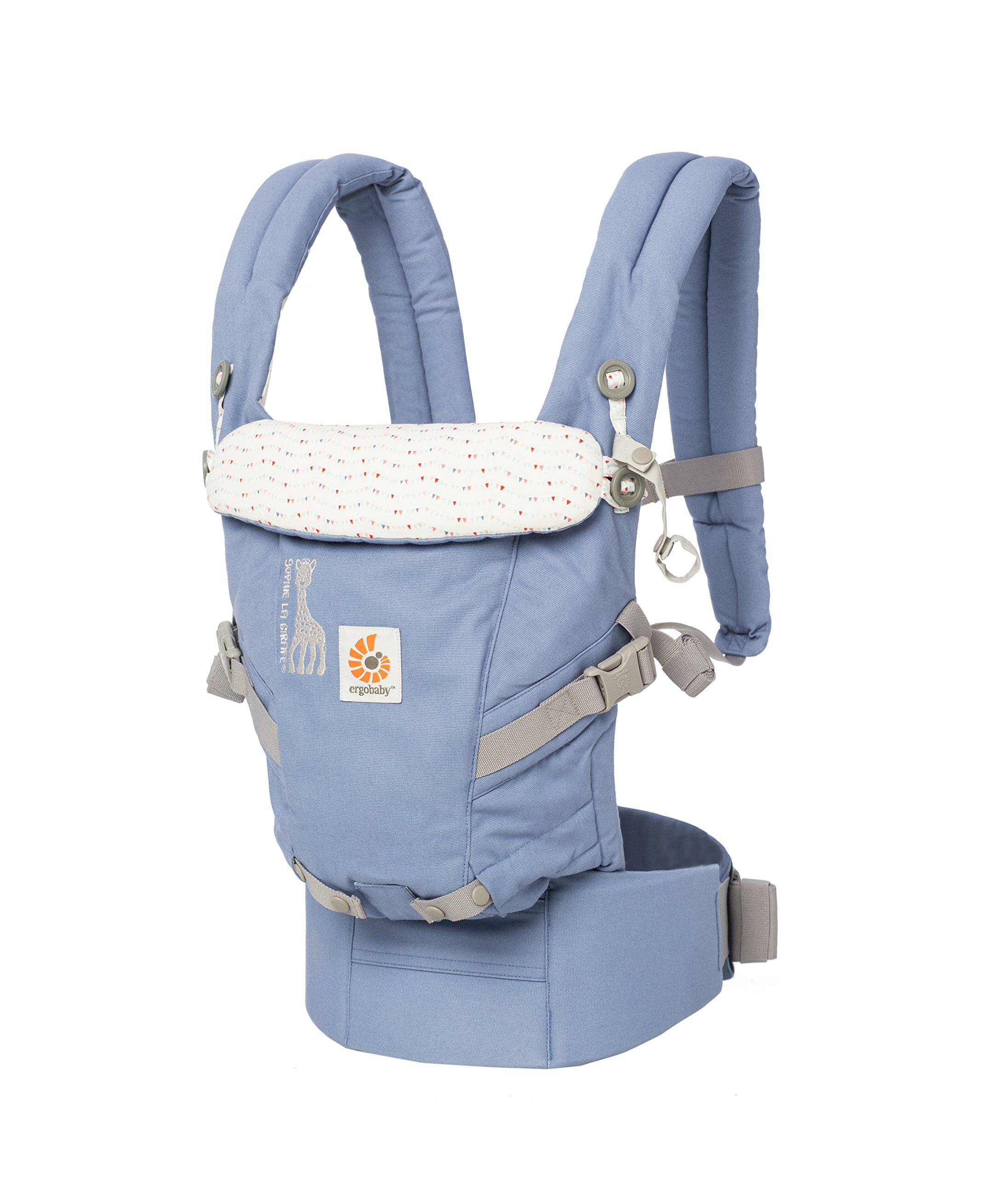 Ergobaby Adapt Ergonomic Multi-Position Baby Carrier (7-45 Pounds), Sofie la Girafe - Festival