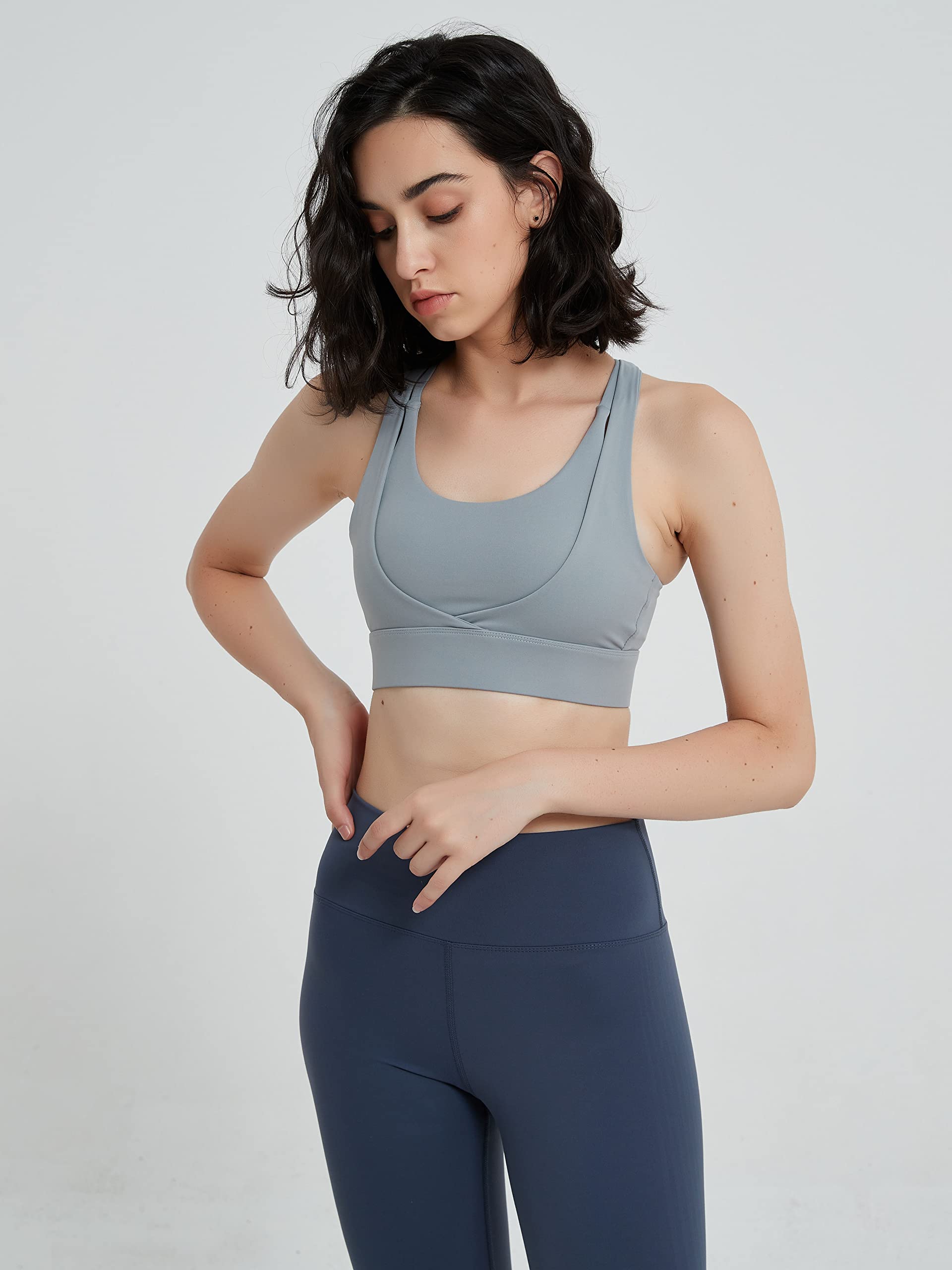 Flexyfree High Impact Sports Bra for Women, Full Coverage High Support Bra with Removable Pads and Adjustable Straps Black