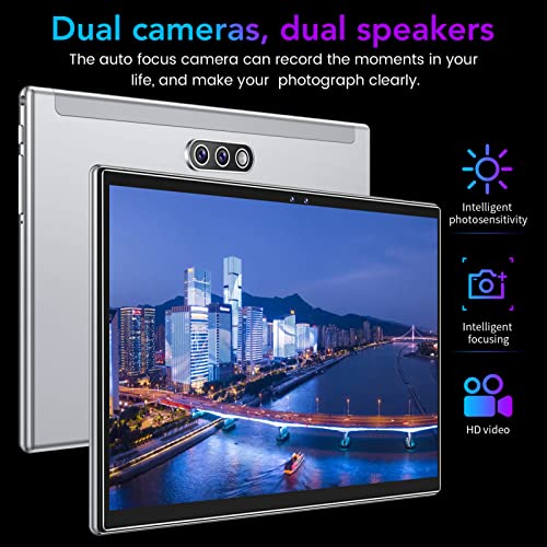 LEYT IPS Tablet, 10.1 Inch Tablet MT6592 Octa Core CPU 1960x1080 6GB RAM 128GB ROM Dual Camera for Office (US Plug)
