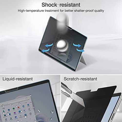 ProCase Microsoft Surface Pro 9 13 inch Privacy Screen Protector, Anti-Spy Tempered Glass Ultra Thin Tinted Screen Film Guard for 13.0 inch Surface Pro 9 2022 Release