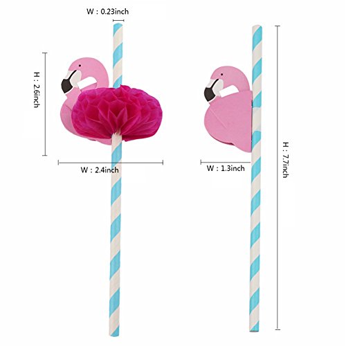 HANSGO 180PCS Halloween Paper Straws and Flamingo Paper Straws