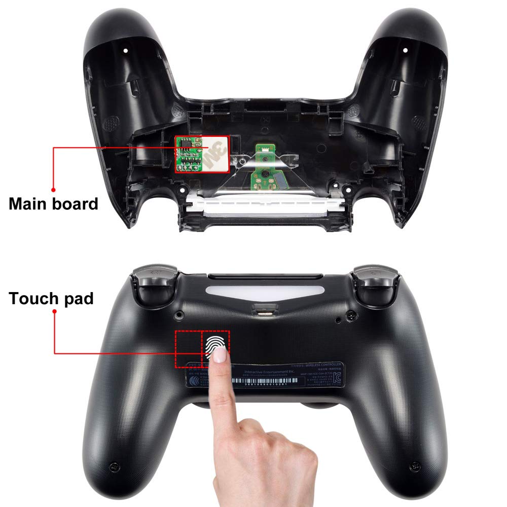 eXtremeRate 7 Colors 9 Modes Touch Control DTF LED Kit for PS4 Controller, Multi-Colors Luminated D-pad Thumbsticks Face Buttons for PS4 Controller - Controller NOT Included