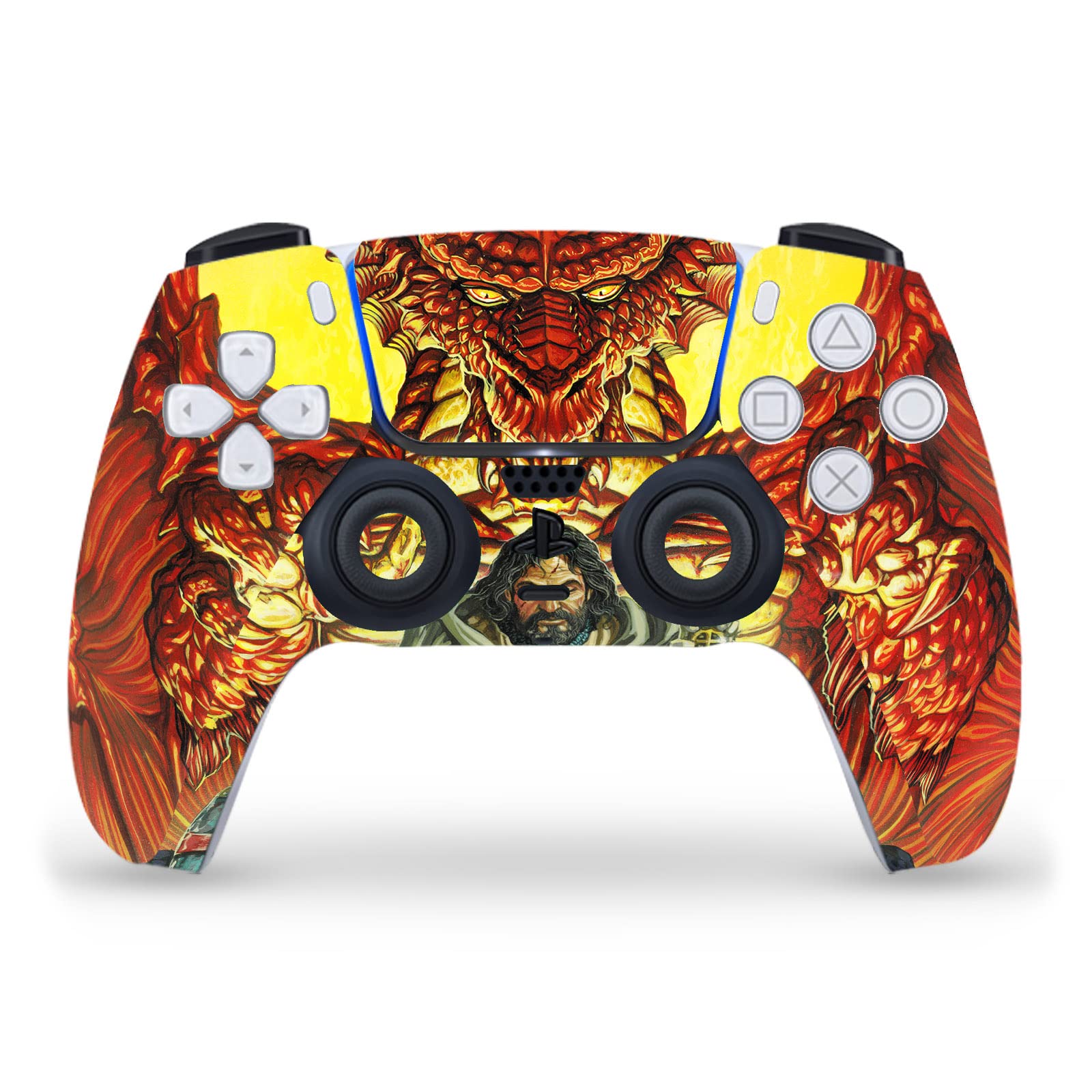 Head Case Designs Officially Licensed Ed Beard Jr Knight Templar Friendship Dragons Vinyl Faceplate Sticker Gaming Skin Decal Cover Compatible With Sony PlayStation 5 PS5 DualSense Controller