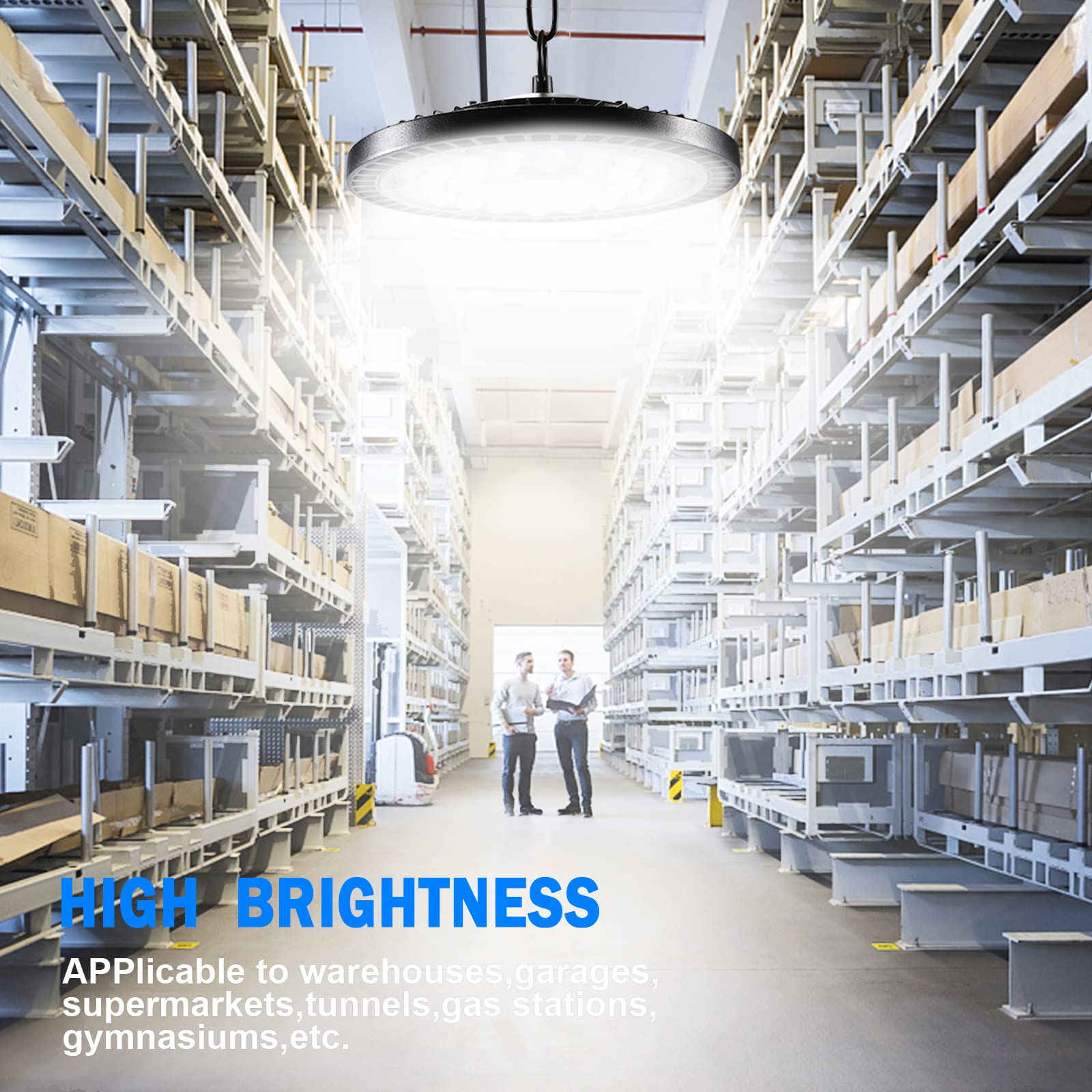 UTOMDORS UFO LED High Bay Light - 200W 16000lm Shop Light for Garage Lights Ceiling Led Super Bright 6500K,for Workshop, Warehouse, Factory, Work, Space, Commercial Lamp Lighting Fixture