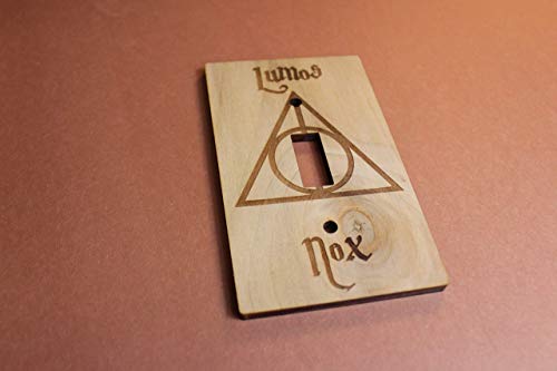 Lumos Nox Engraved Wood Light Switch Cover (Single)