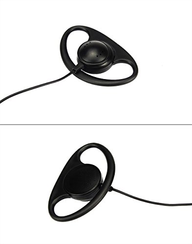 XFOX® 2Pin Advanced D Shape Clip-Ear PTT Headset Earpiece Mic for Motorola 2 Way Radios GP88S GP300 GP68 GP2000 GP88 GP3188 CP040 CP1200 A8 A6 A10 A12 Walkie