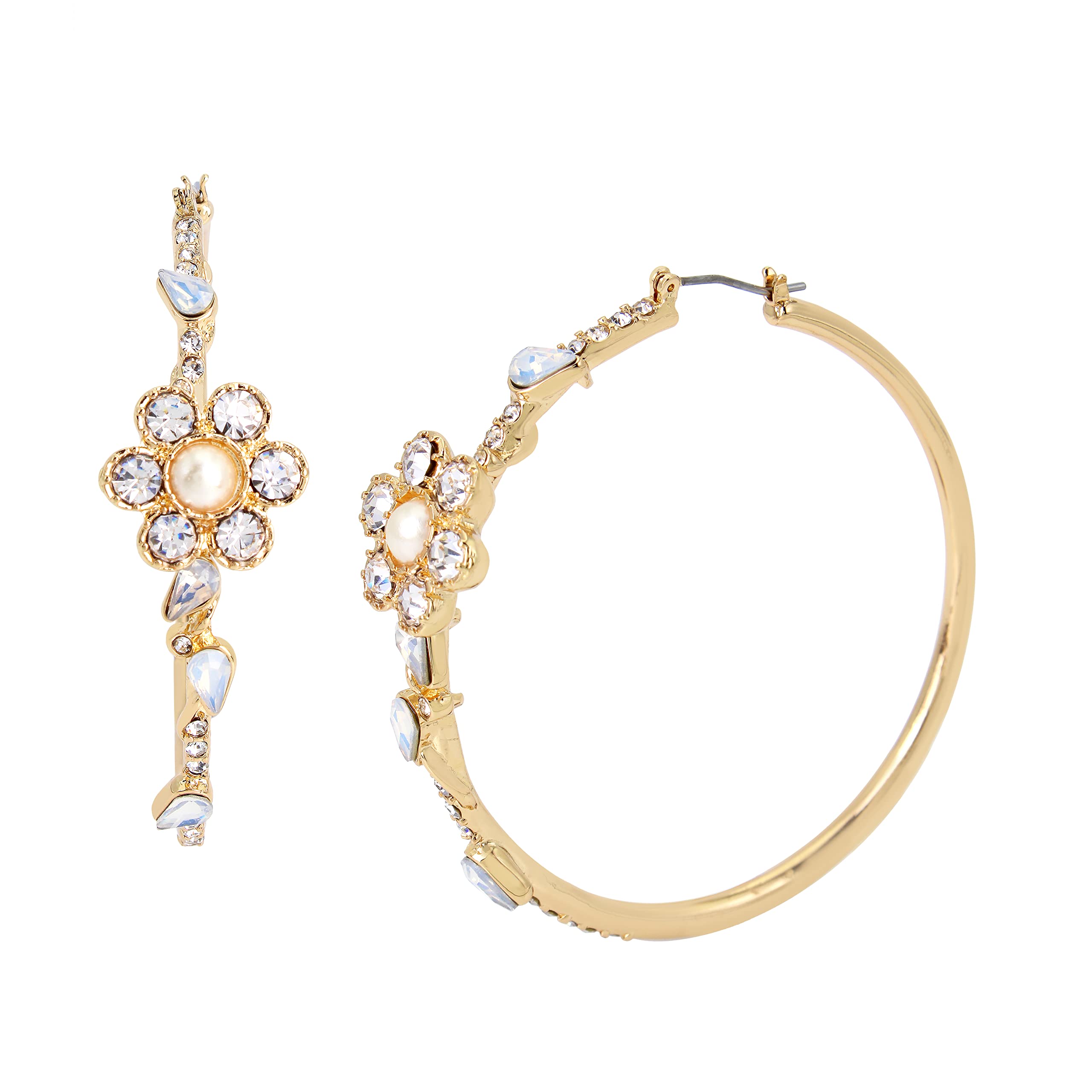 Flower Hoop Earrings