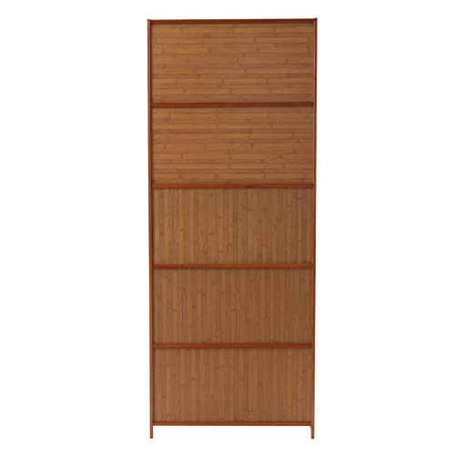 Gdrasuya10 10 Tier Shoe Rack, Tall Bamboo Shoe Storage Cabinet with Doors Freestanding Shoes Storage Shelf Organizer for Entryway Living Room Bedroom, 27.58 x 12.60 x 67.72in
