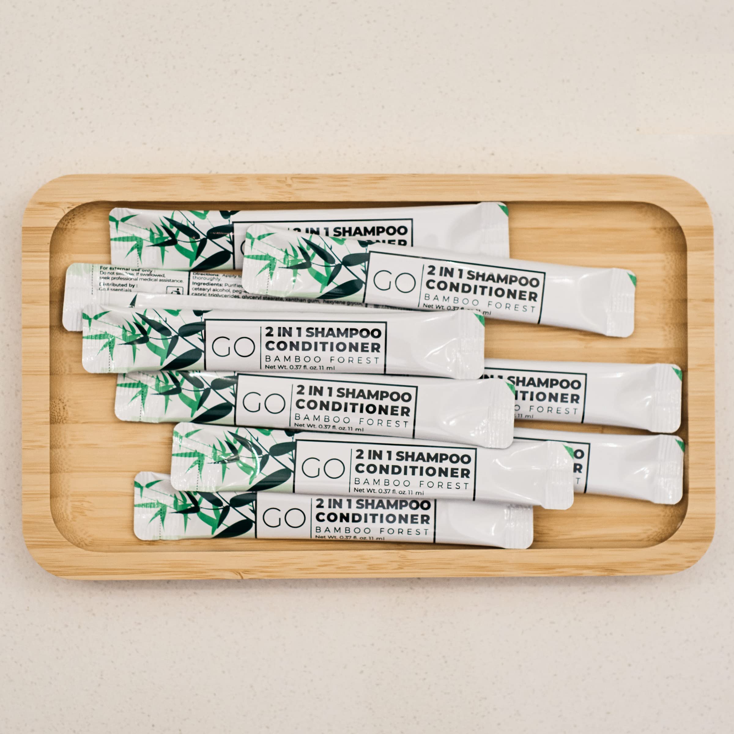 GO Essentials 2-in-1 Shampoo/Conditioner and Body Wash Travel Packets - Hotel Amenities, Homeless Care Kits, AirBnB Essentials