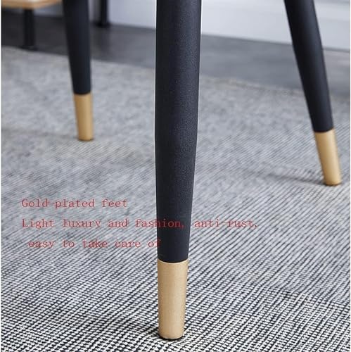 FIXARE Kitchen Dining Chairs Set of 4 Modern Metal Leg Living Room Chairs Water Proof Leather Upholstered Side Chairs Kitchen Counter Chairs (Color : Gray)