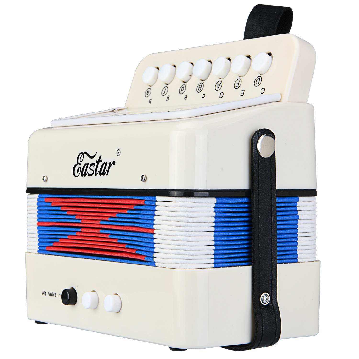 Eastar Kids Accordion Toy & Tambourine 10" Double Rows Jingle