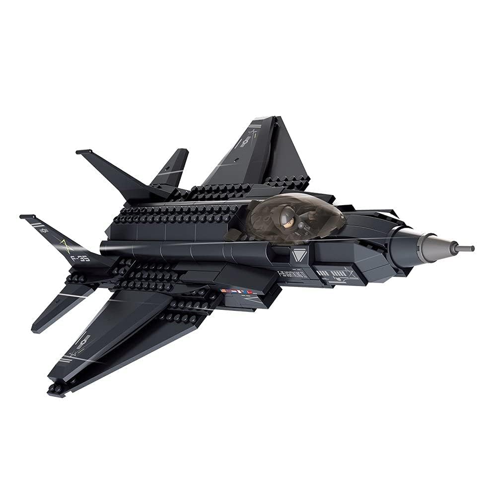 HI-REEKE Jet Fighter Plane Military Building Set for Adult, Army Eagle Model Airplane Toy Kit -954PCS